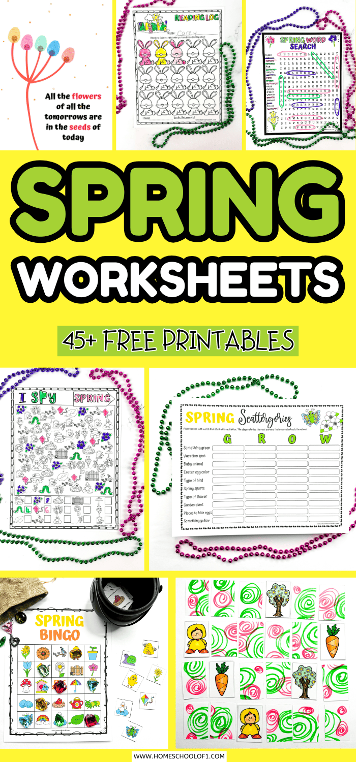 45 Free Spring Worksheets for Kids | Fun & Educational