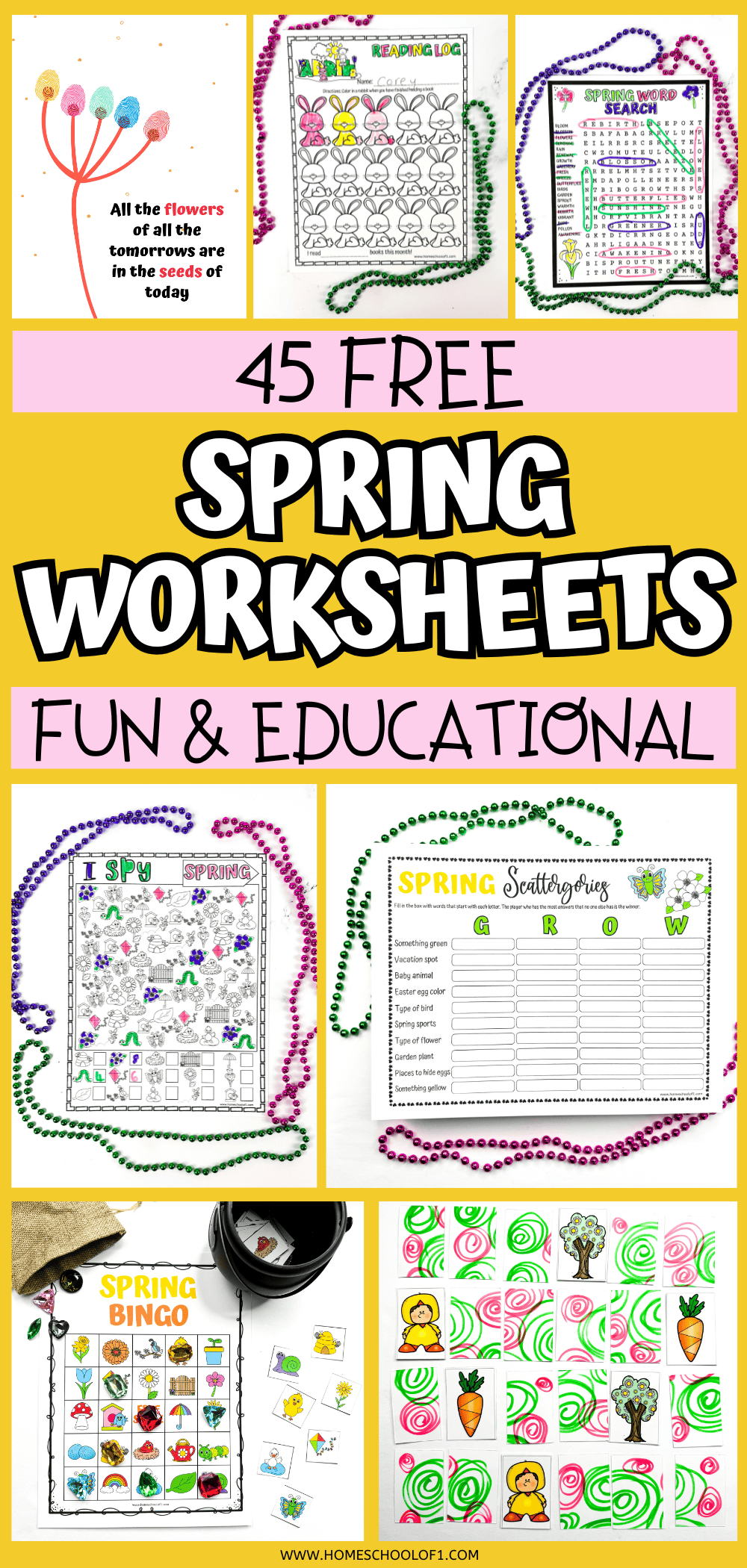 45 Free Spring Worksheets for Kids | Fun & Educational
