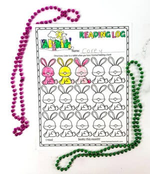 Free April Reading Log Printable (Bunny-Themed)