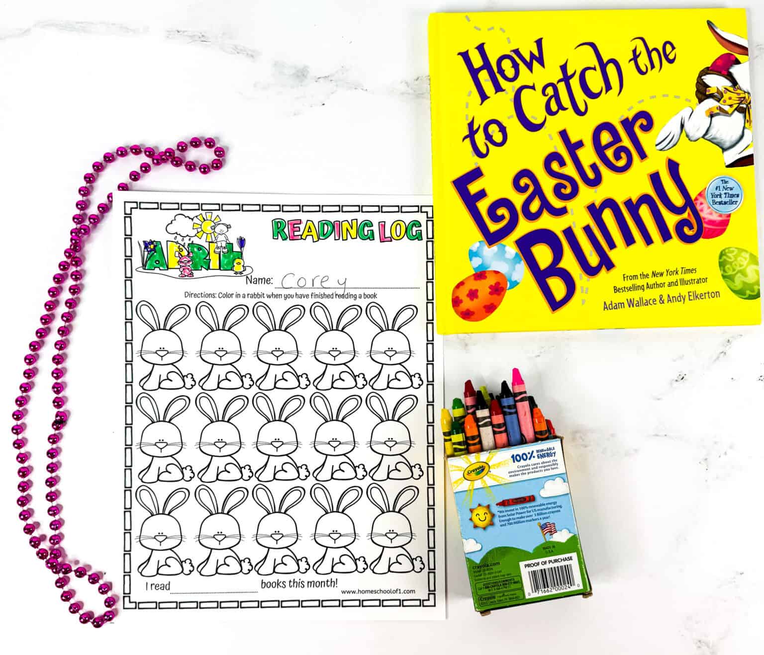 Free April Reading Log Printable (Bunny-Themed)