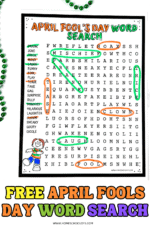 April Fools Day Word Search Printable for Kids