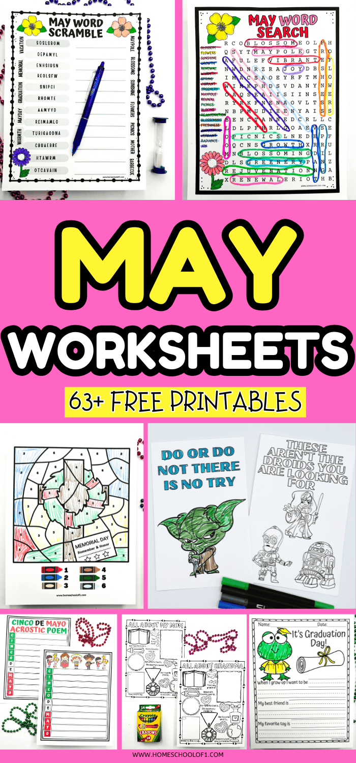 63 Free May Printables for Kids | Holiday Worksheets