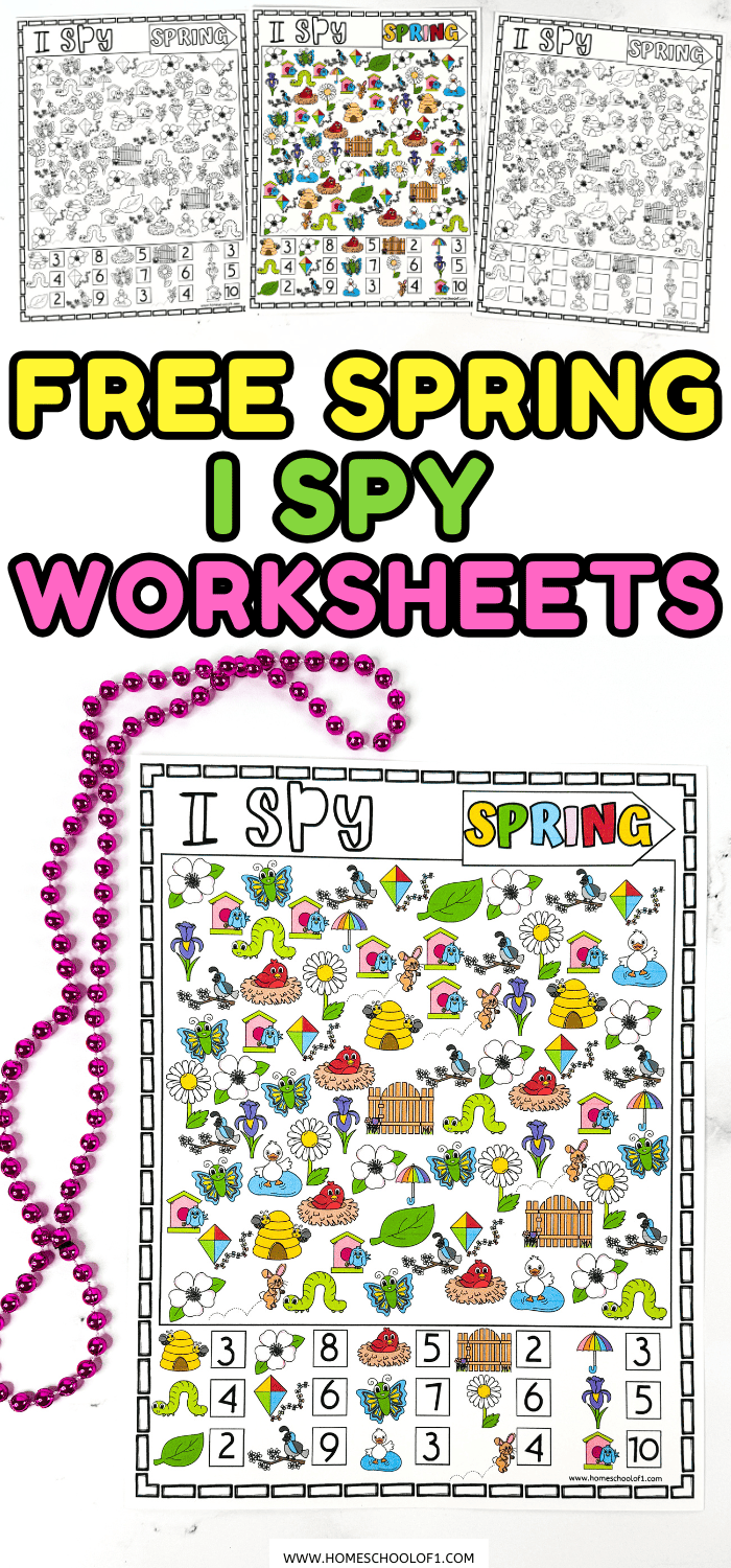 Free Spring I Spy Printable for Kids to Enjoy