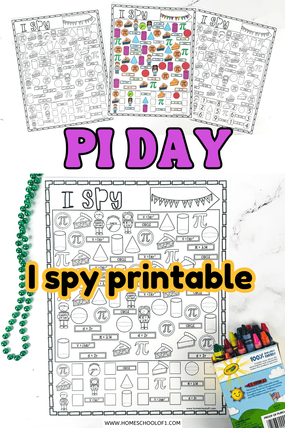 Free Pi Day I Spy Printable | Fun Math Activity for Kids