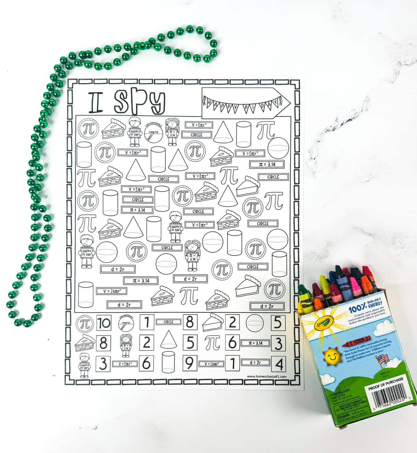 Free Pi Day I Spy Printable | Fun Math Activity for Kids