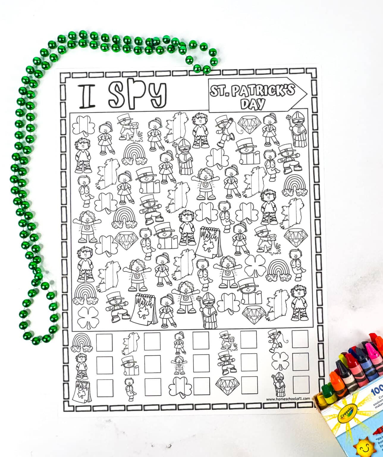 Free St Patrick's Day I Spy Printable