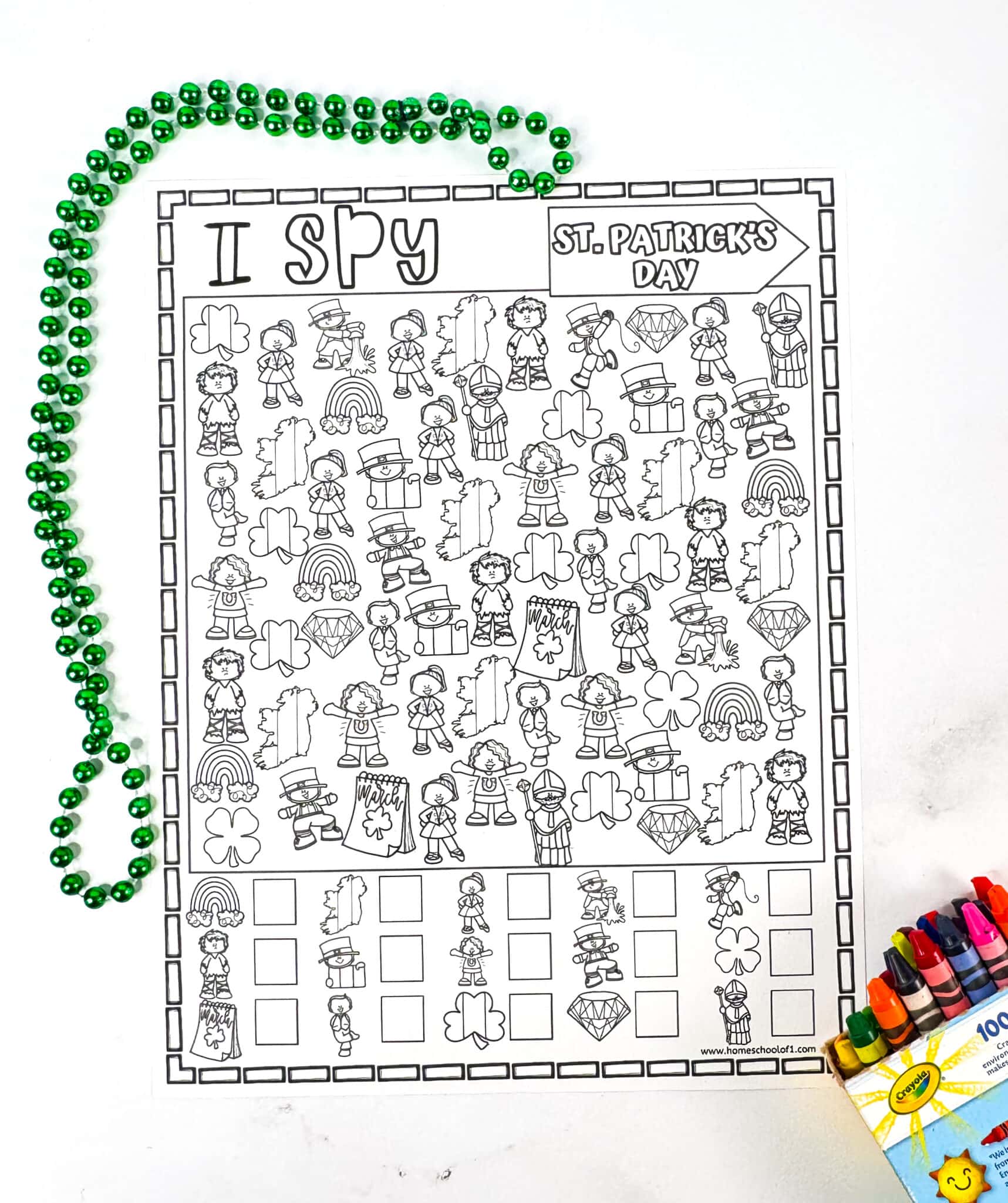Free St Patrick's Day I Spy Printable