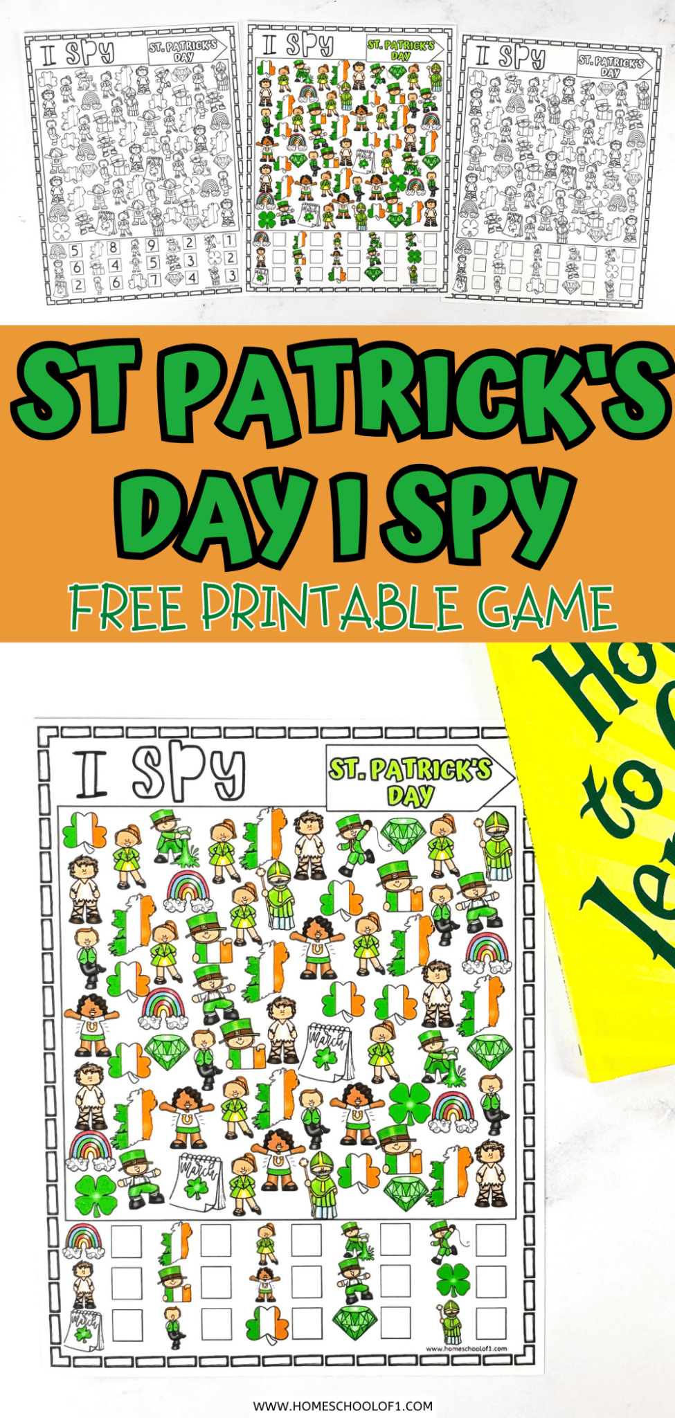 Free St Patrick's Day I Spy Printable