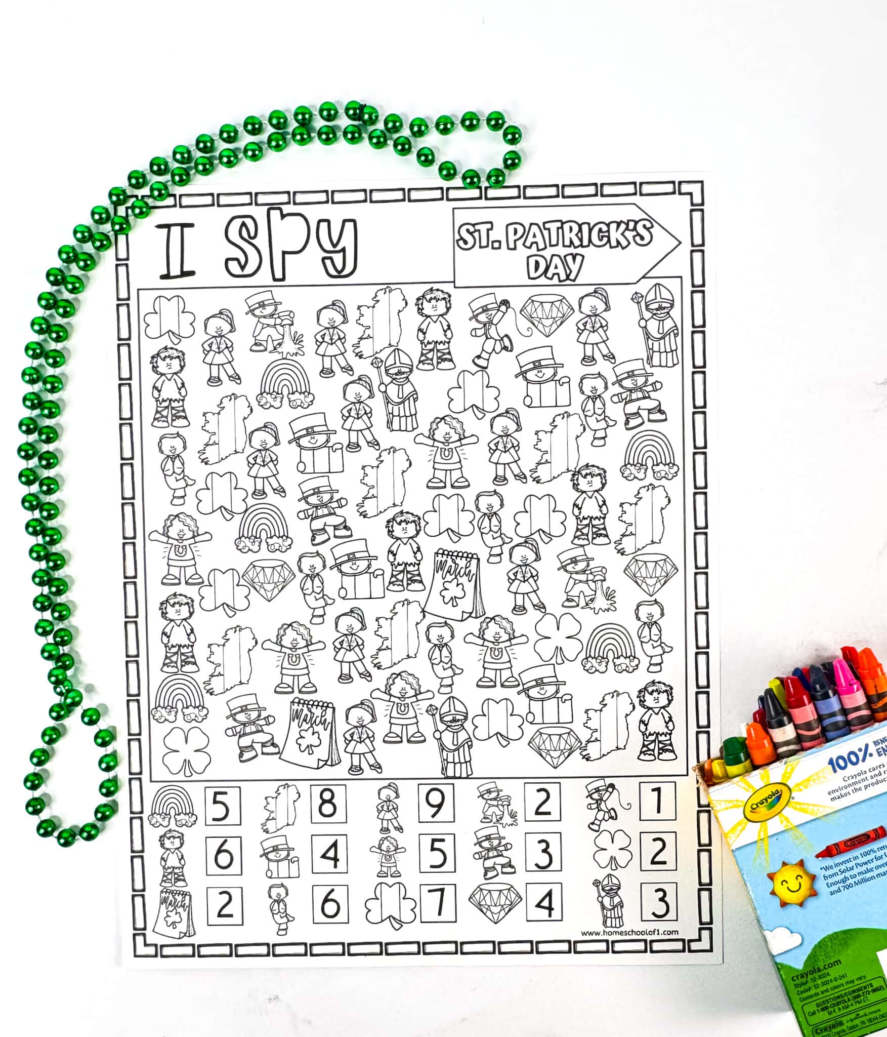 Free St Patrick's Day I Spy Printable