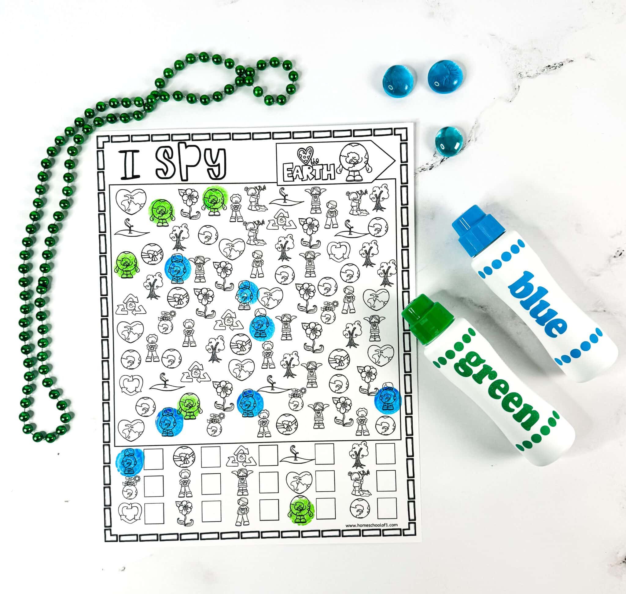 Free Earth Day I Spy Printable