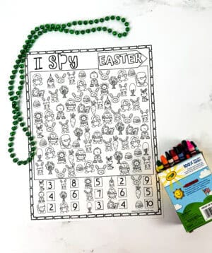 Free Easter I Spy Printable (Color & Black and White PDF)