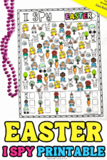Free Easter I Spy Printable (Color & Black and White PDF)
