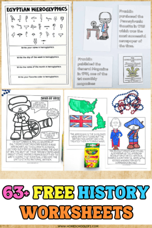 63 Free History Worksheets for Kids