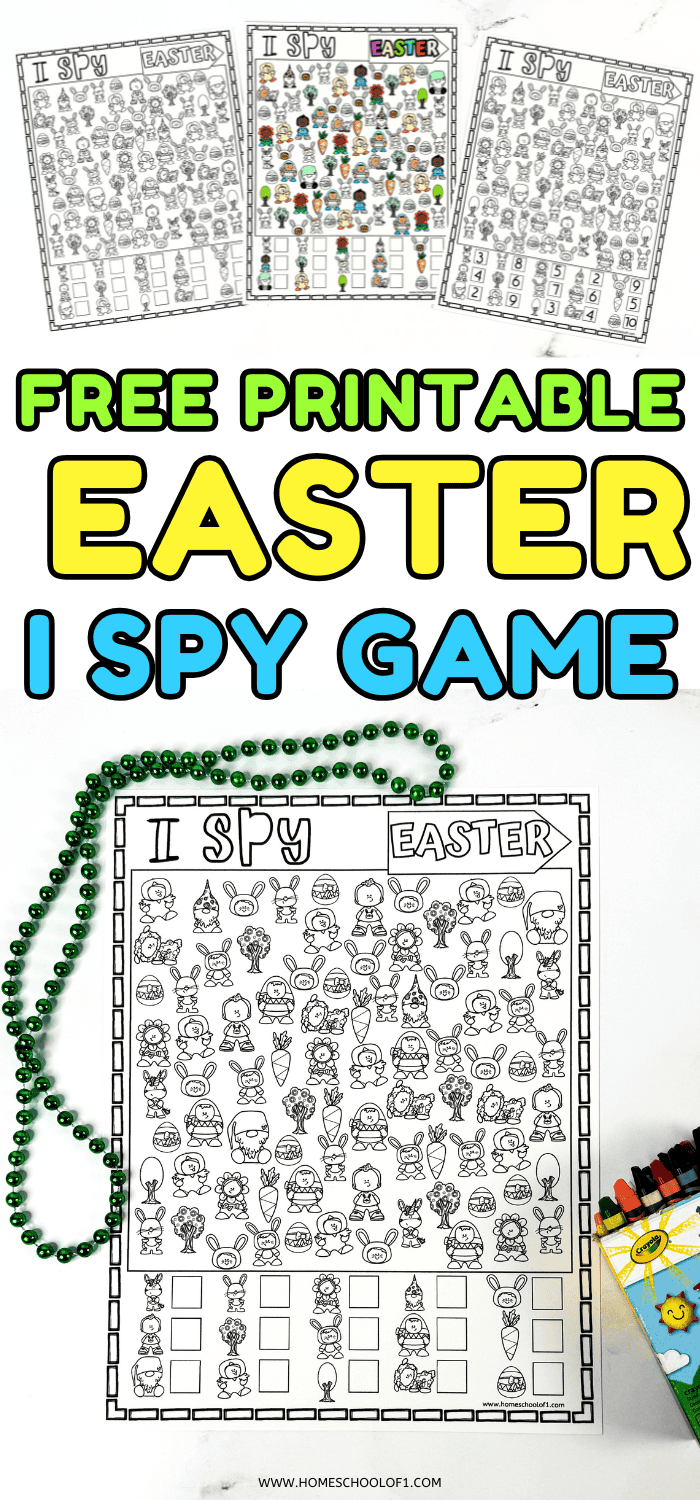Free Easter I Spy Printable (Color & Black and White PDF)