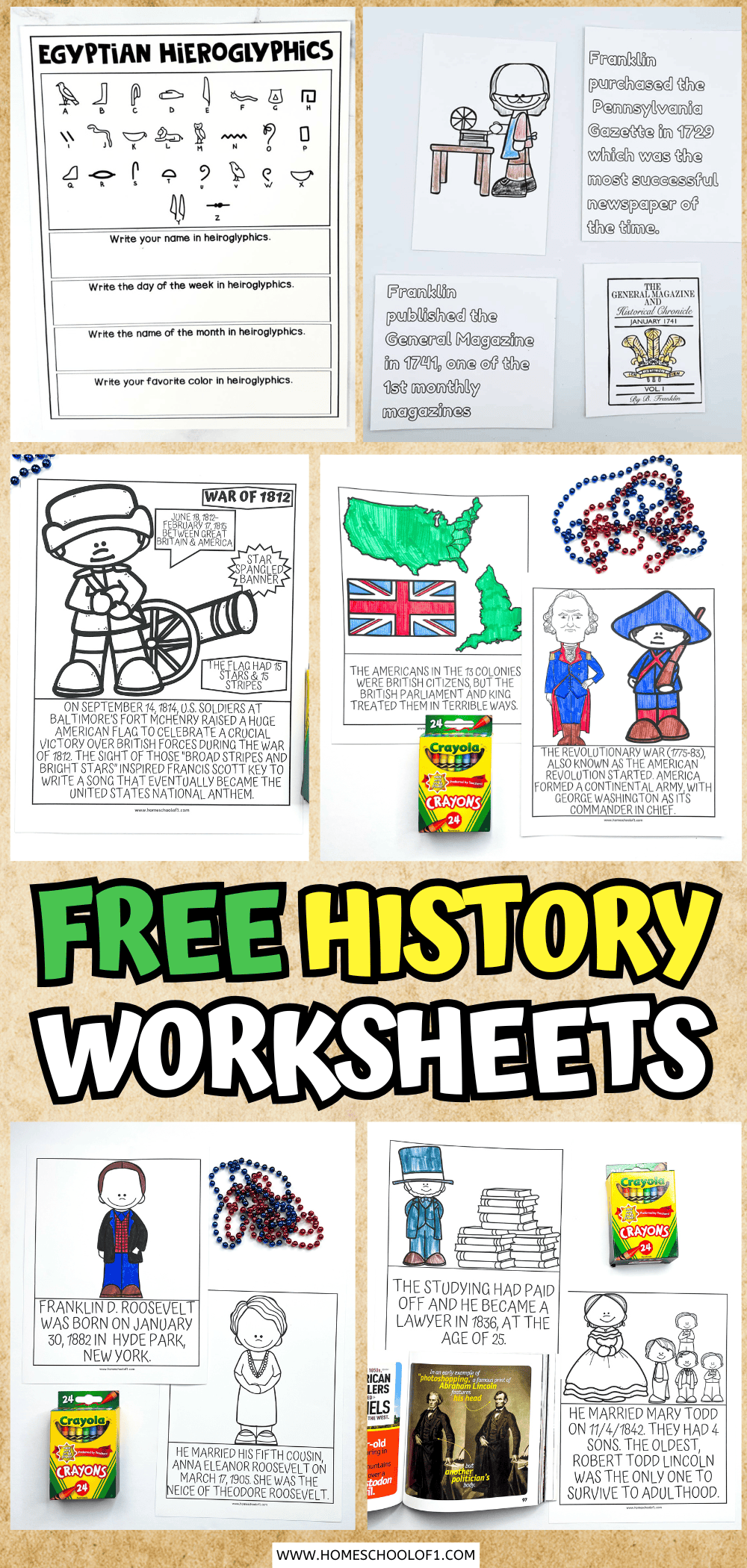 63 Free History Worksheets for Kids