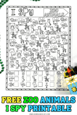 Free I Spy Zoo Animals Printable for Kids
