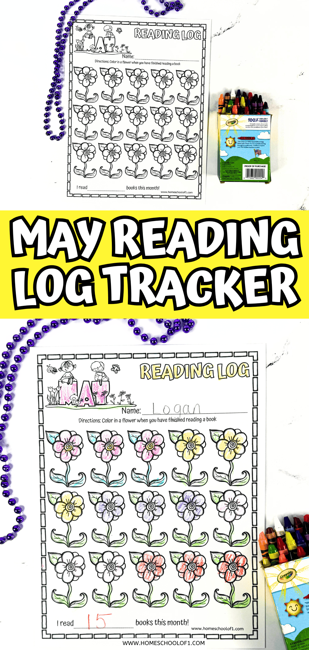 Free May Reading Log to Encourage Daily Reading