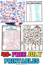 45+ Free July Printables for Kids