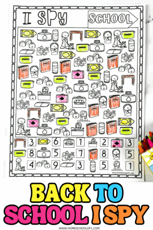 Free Back to School I Spy Printable
