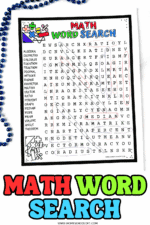 Free Math Word Search Printable