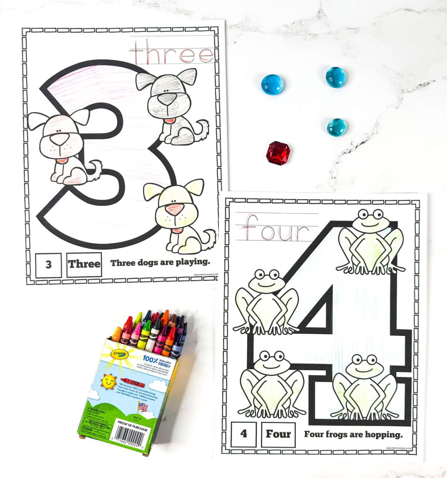 Free Number Coloring Pages 1–10 (Printable + Color by Number)