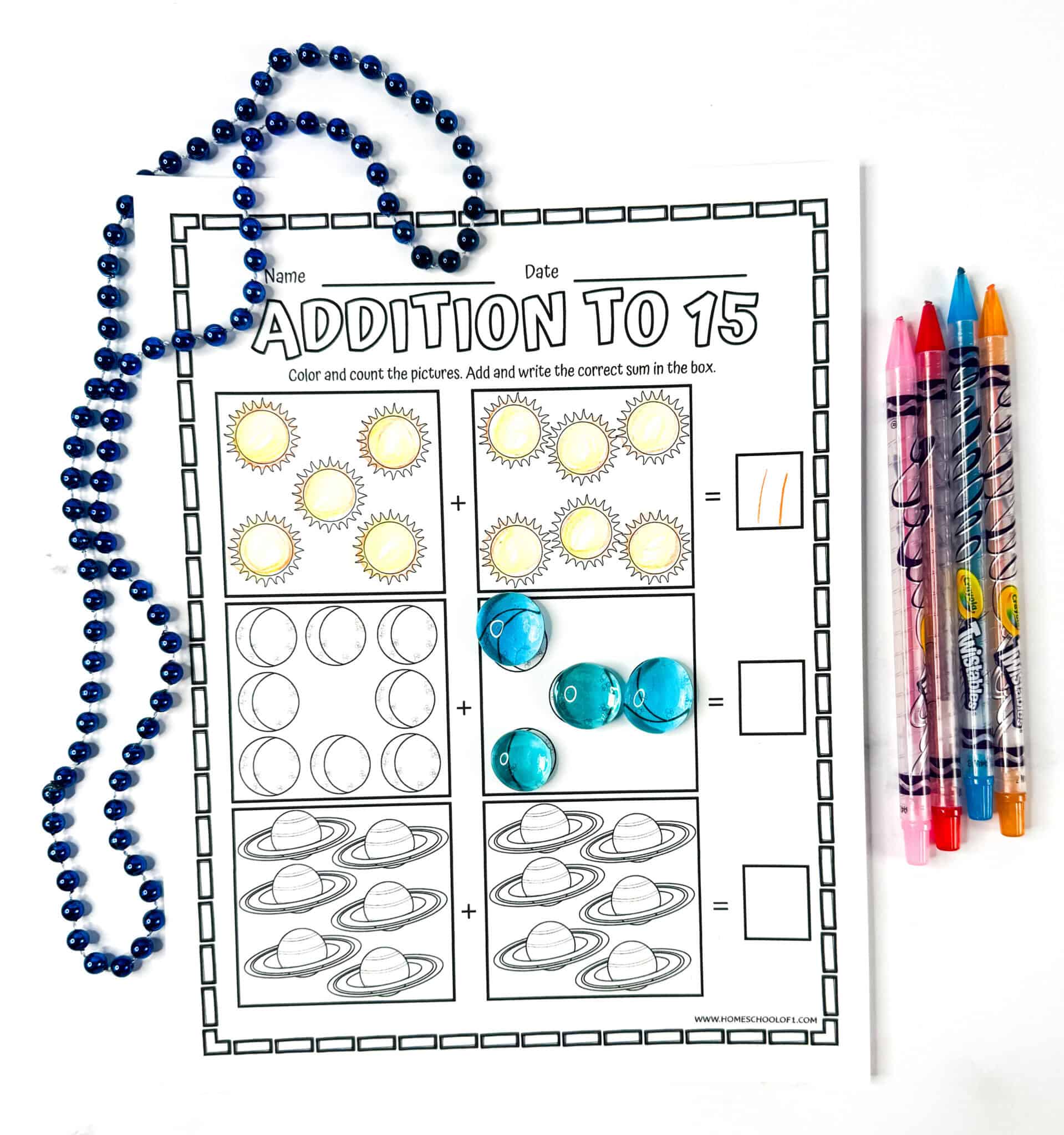 Free Addition Worksheets for Grade 1