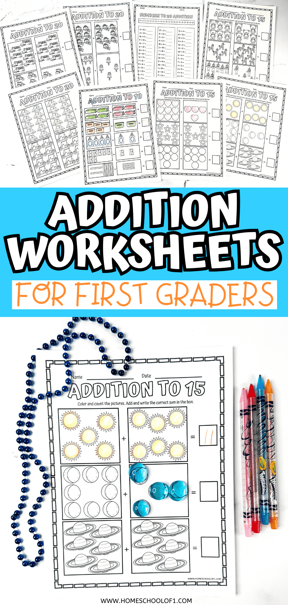 Free Addition Worksheets for Grade 1