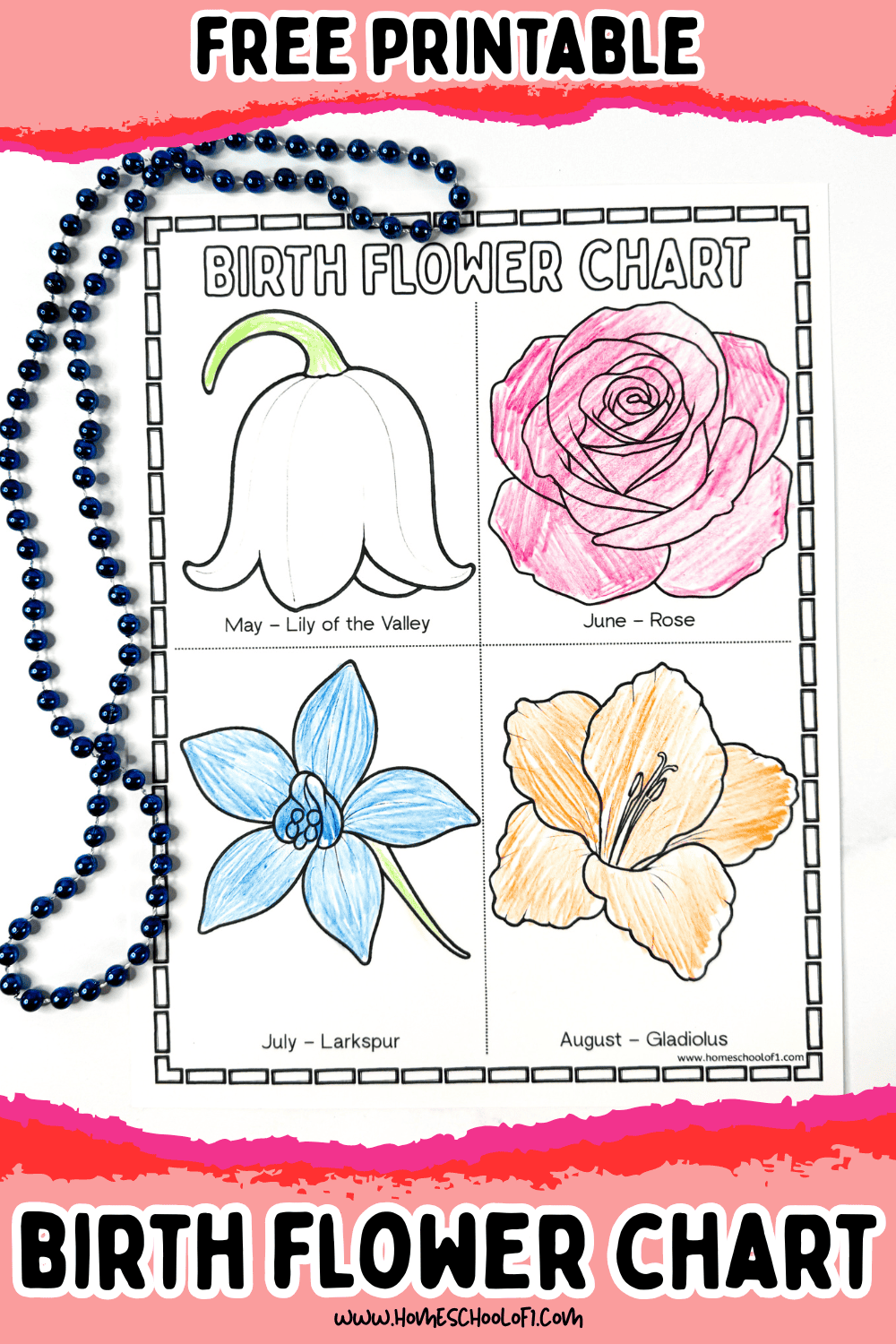 Free Birth Flower Coloring Page