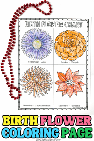 Free Birth Flower Coloring Page