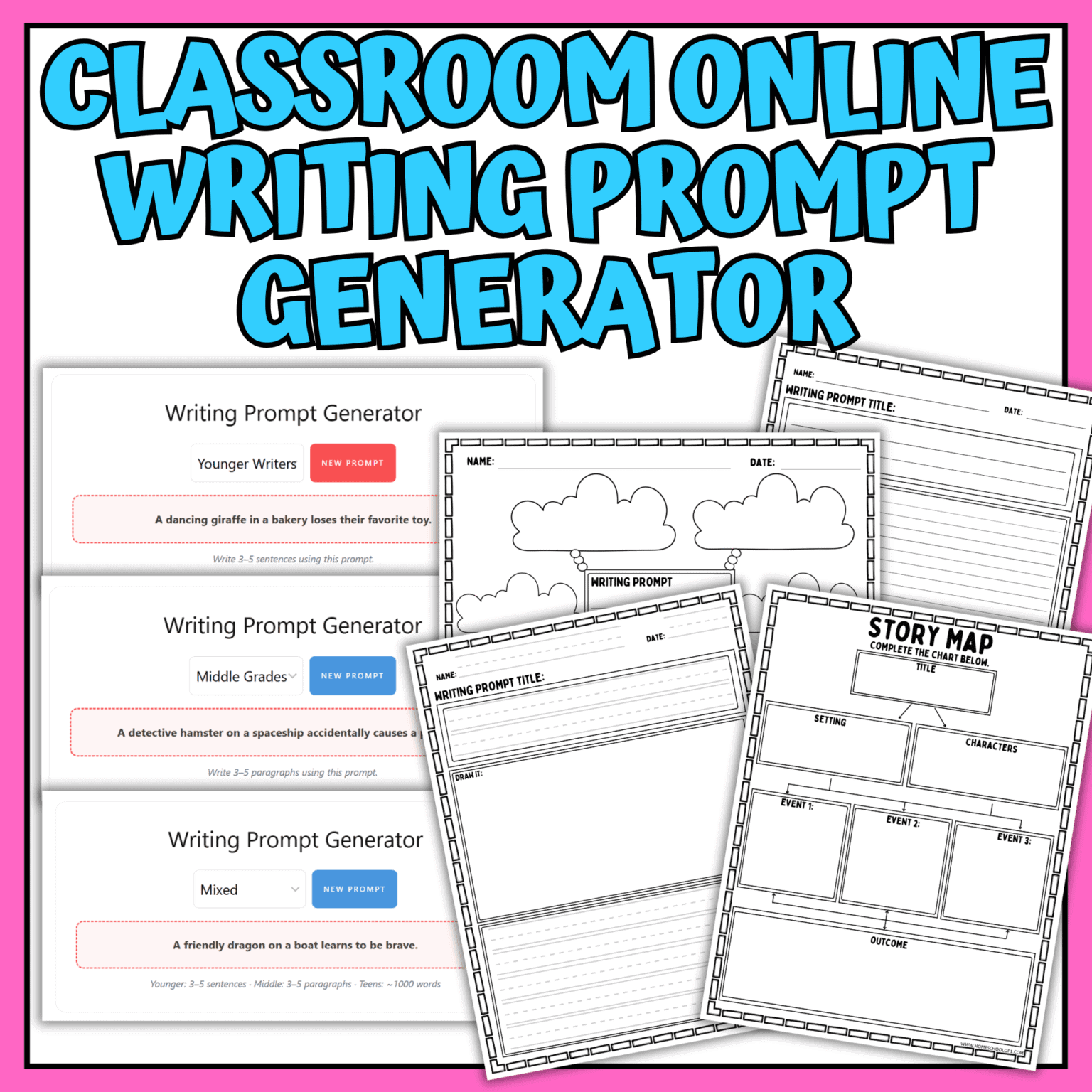Random Writing Prompt Generator for Kids (100k+ Story Ideas)