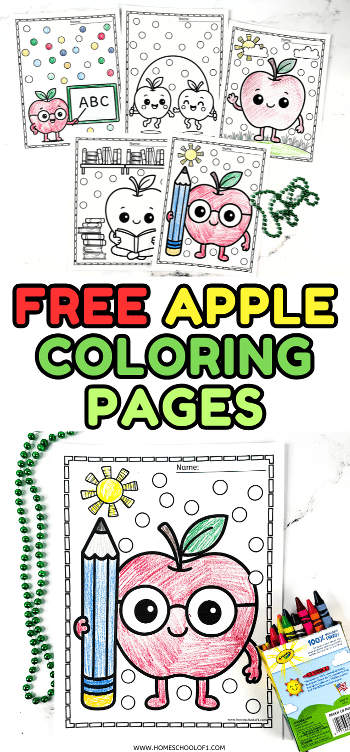 Free Apple Coloring Pages For Kids