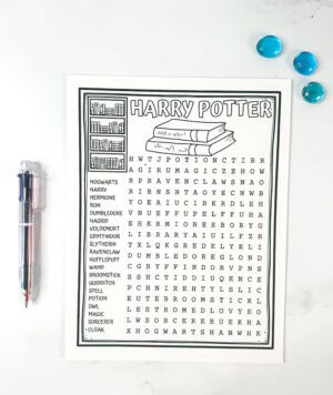 Free Harry Potter Word Search Printable