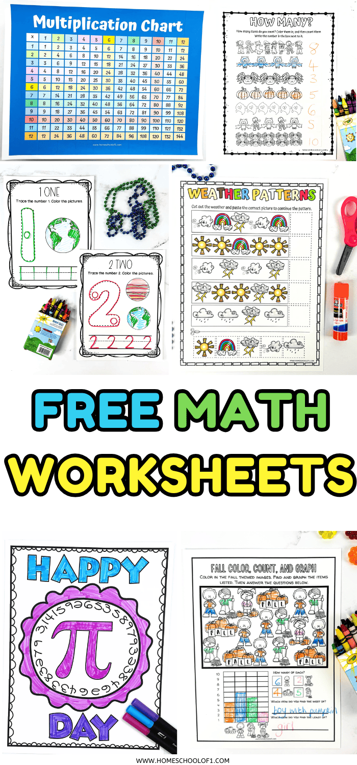 Free Math Worksheets for Kids
