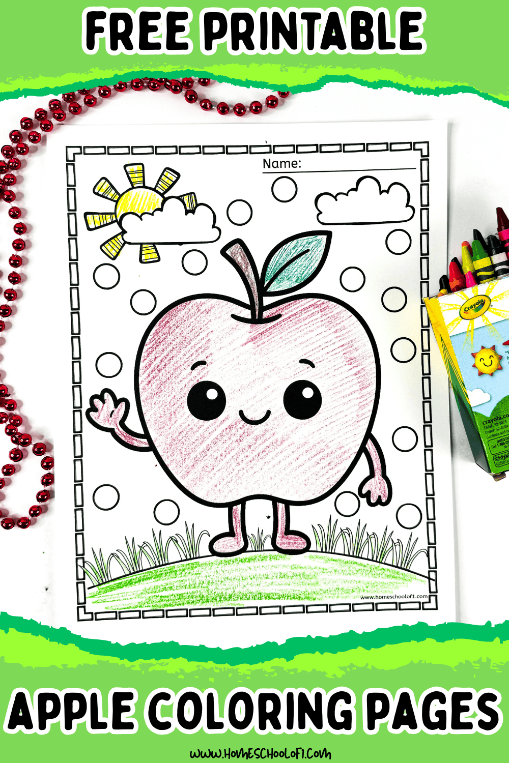 Free Apple Coloring Pages For Kids