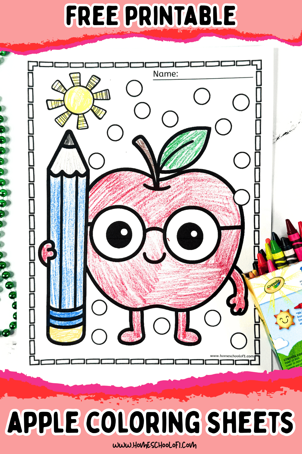 Free Apple Coloring Pages For Kids