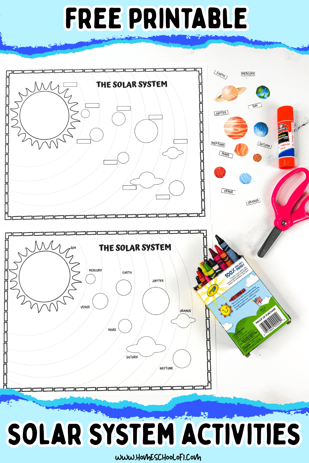 Solar System Activity Worksheets for Kids (Free Printable Pack)