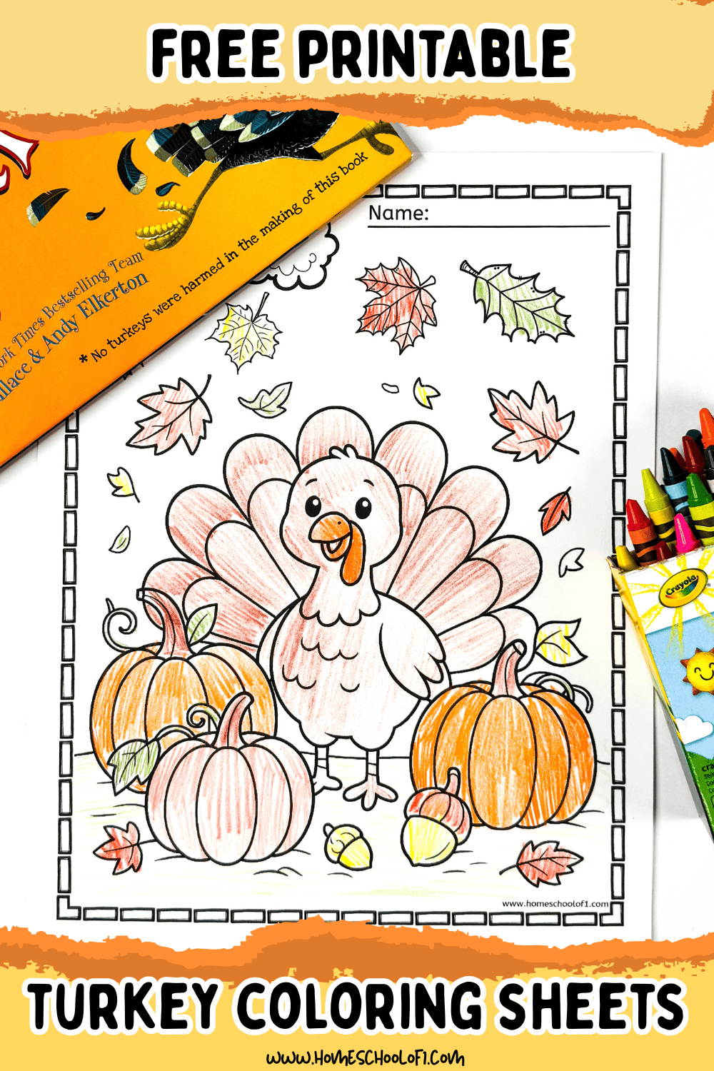 Free Turkey Coloring Sheet - 5 Cute Thanksgiving Designs