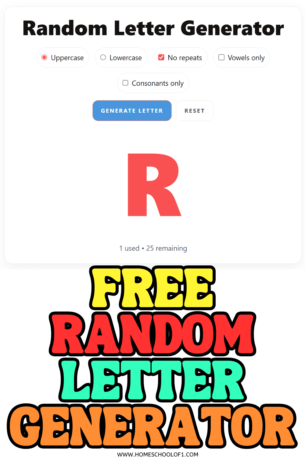 Random Letter Generator
