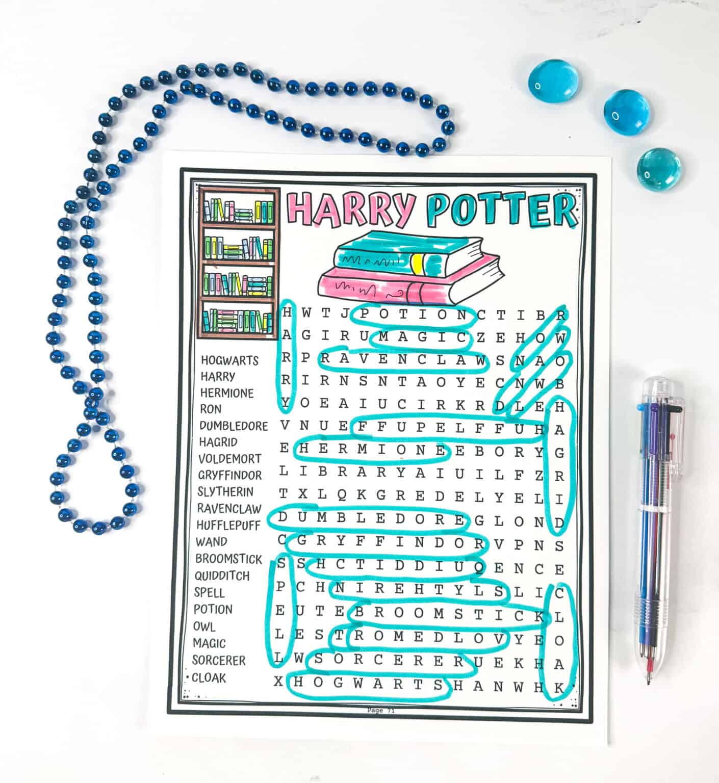 Free Harry Potter Word Search Printable