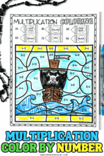 Free Multiplication Color by Number Worksheets (2 Digits)