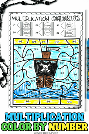 Free Multiplication Color by Number Worksheets (2 Digits)