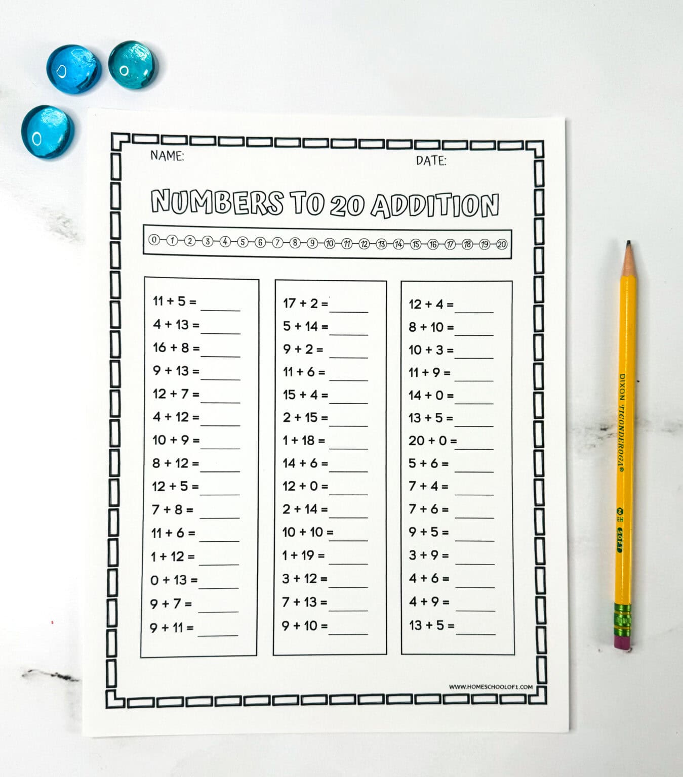 Free Addition Worksheets for Grade 1