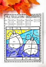 Free Multiplication Color by Number Worksheets (2 Digits)