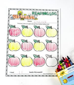 Free September Reading Log Printable