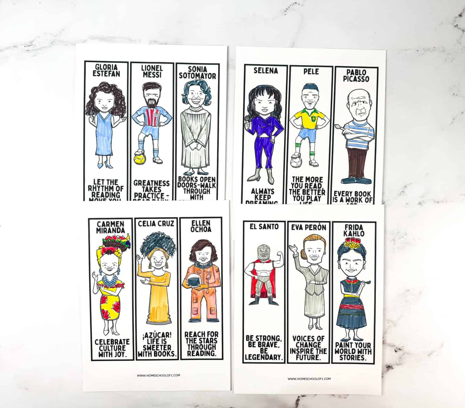 Hispanic Heritage Month Bookmarks Free Printable