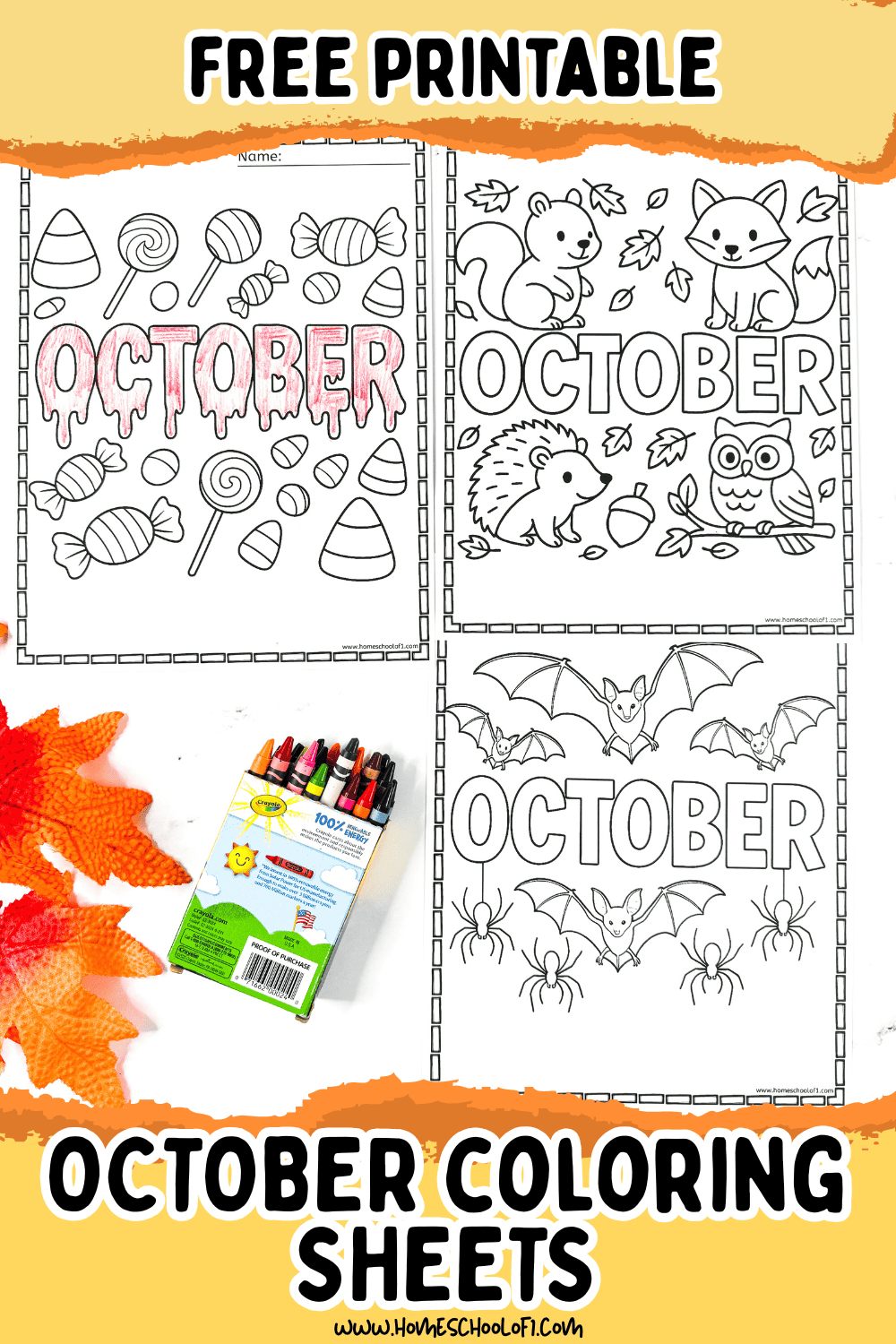 Free October Color Pages for Kids