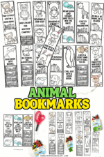 Free Printable Animal Bookmarks to Color