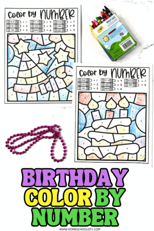 Free Birthday Color By Number Printable