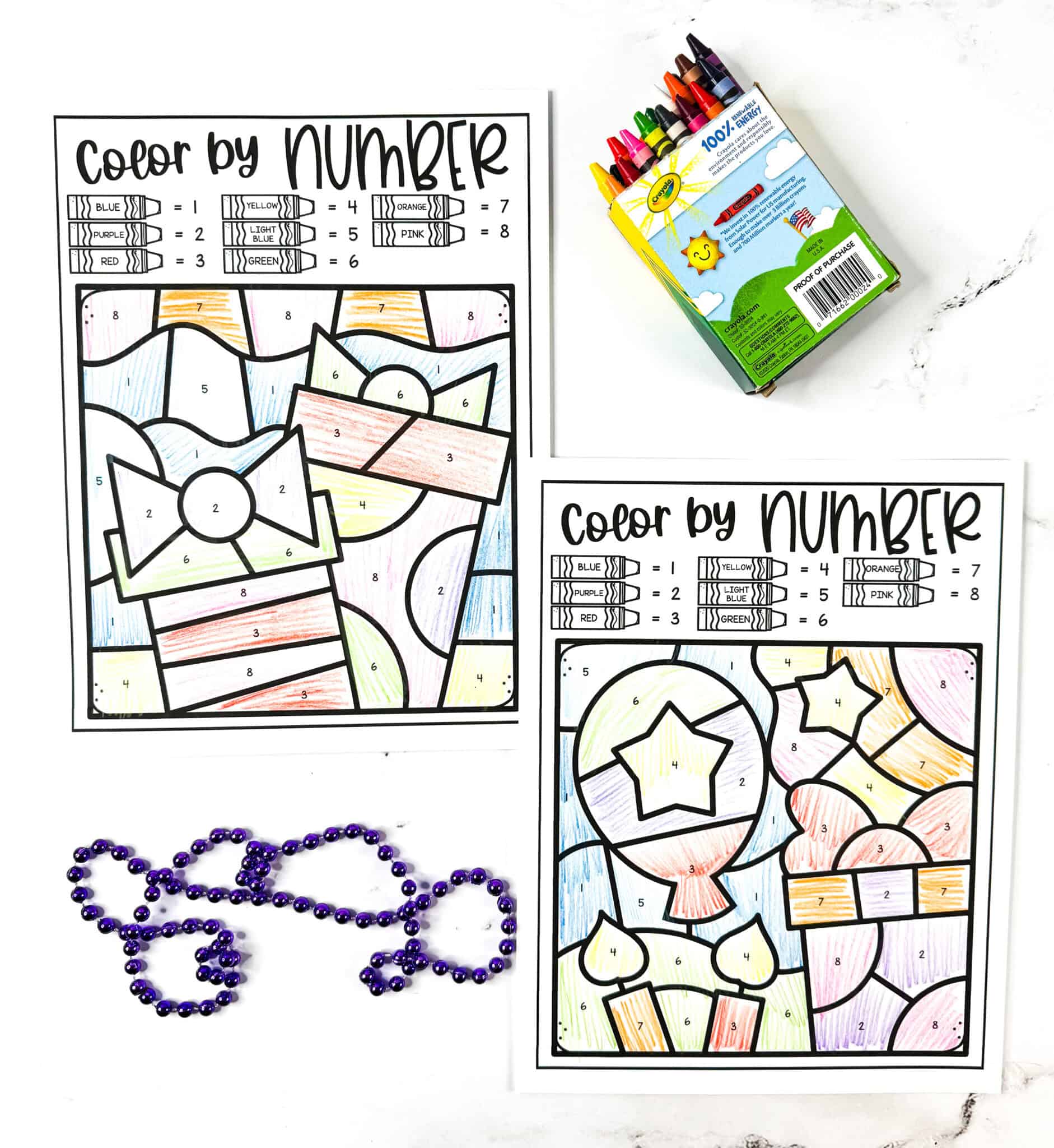 Free Birthday Color By Number Printable