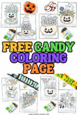 Free Halloween Candy Coloring Page